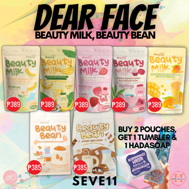 Dear Face - Beauty Milk (Melon, Strawberry, Lychee, Banana, Mango ...