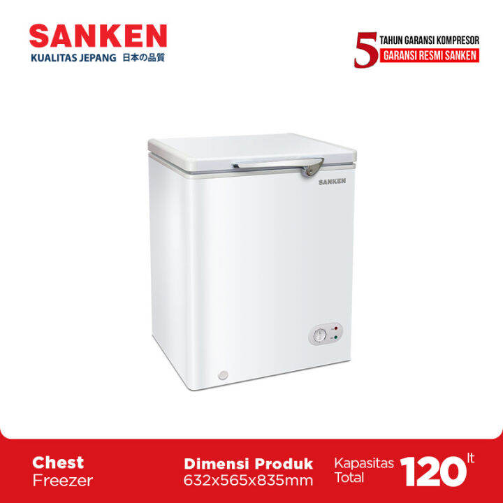SANKEN Chest Freezer 120 Liter SRF-120WH White | Lazada Indonesia