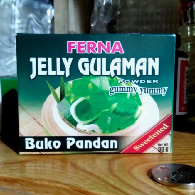 Ferna Jelly Gulaman Powder Buko Pandan 90g. (Sweetened) | Lazada PH