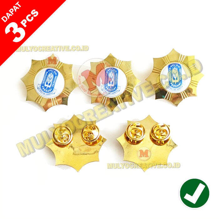 Pin Logo Persatuan Ahli Gizi Indonesia Persagi Custom Model Bunga /3pcs ...