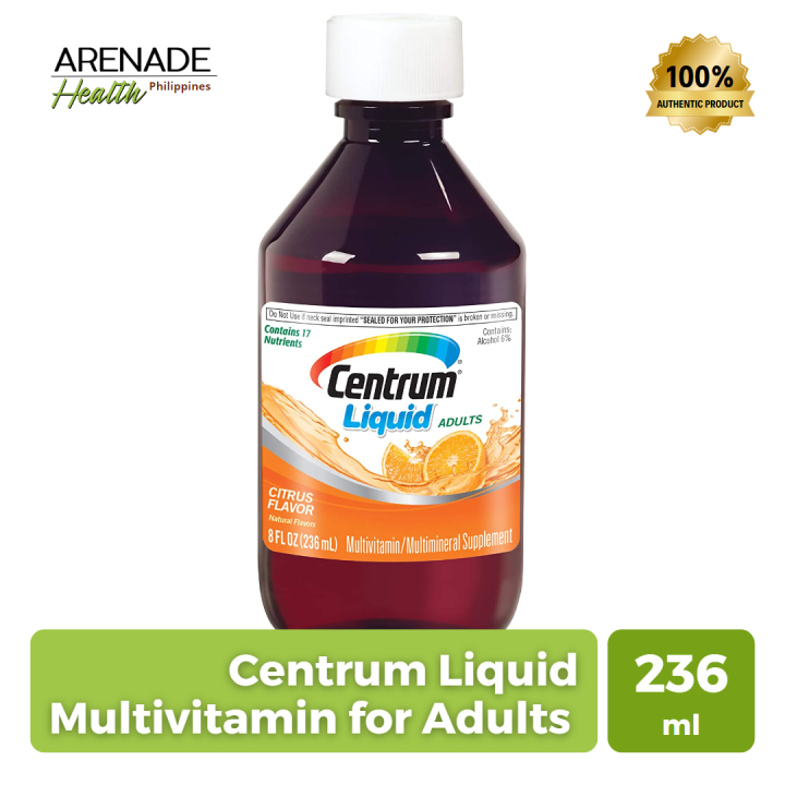 Centrum Liquid Multivitamin for Adults Citrus Flavor, 236 ml | Lazada PH