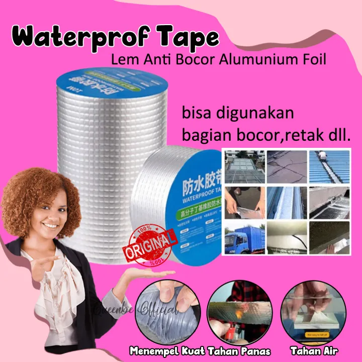 Lem Korea Lakban Aluminium Alumunium Foil Isolasi Perekat Penambal Pelapis Atap Rumah Anti Bocor ...