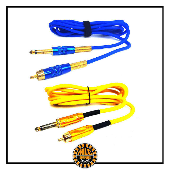 RCA Cord Cable Connectors for Rotary Tattoo Machine Power Supply Line ...
