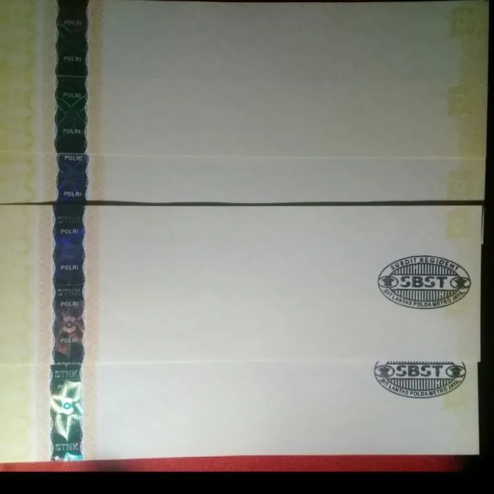 Kertas gesek samsat cek fisik nomor rangka dan nomor mesin kendaraan ...