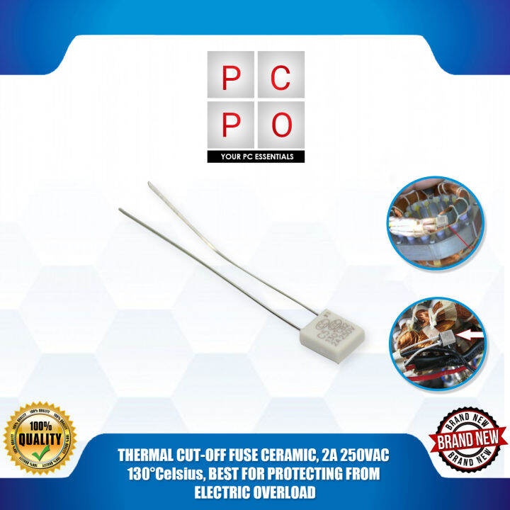 THERMAL CUT-OFF FUSE CERAMIC, 2A 250VAC 130°Celsius, BEST FOR ...