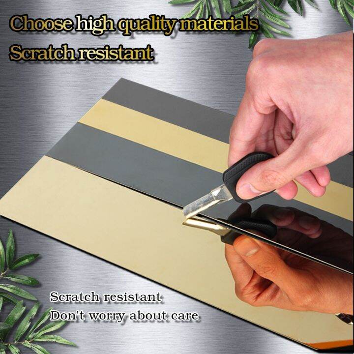 home decor ♢Flat Decorative Lines Wall Sticker Titanium Gold Background ...