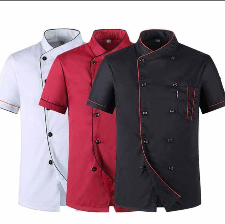 Chef jacket Seragam Chef Monolog Baju Koki Lengan Pendek | Lazada Indonesia