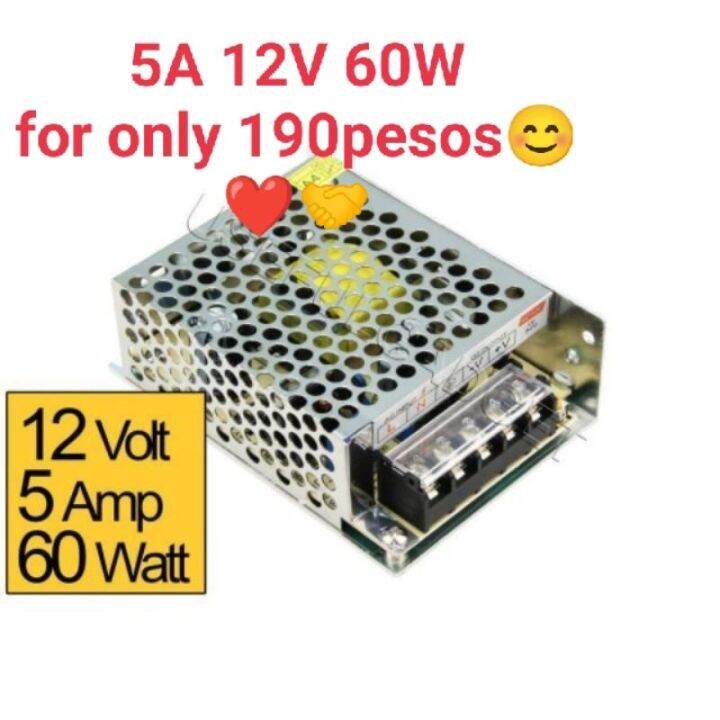 Made in Japan Power supply 2A 12v 24w 5A 12 V 60w adustable voltage | Lazada PH
