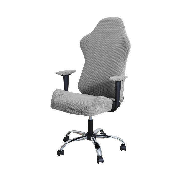 กันน้ำ Jacquard แข่งเก้าอี้เล่นเกมปกคลุมด้วยที่เท้าแขนปก Funda Silla ...