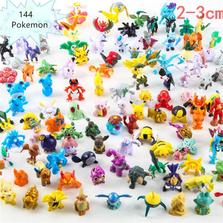 144 Pokemon Dolls Creative Pokemon Pikachu Capsule Toys Small Ornaments ...