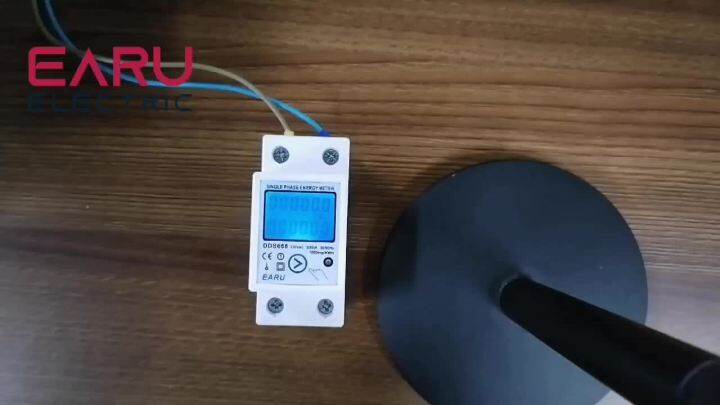 Din Rail Digital Single Phase Reset Zero Energy Meter kWh Power ...