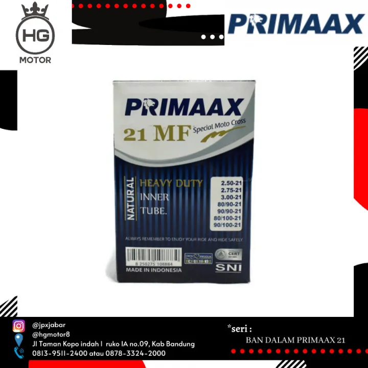 BAN DALAM TRAIL PRIMAAX 80 100 RING 21 HEAVY DUTY TEBAL PRIMAX | Lazada ...