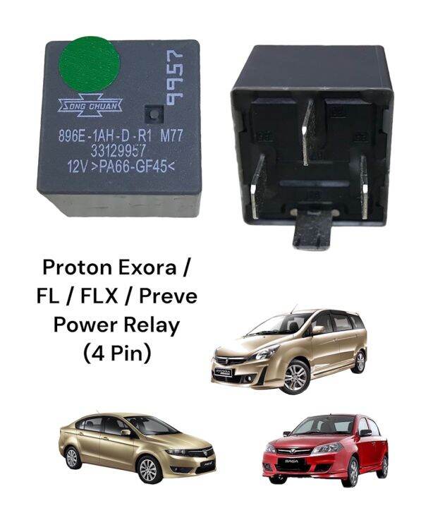 Proton Saga FL/ FLX/ Exora/ Preve Fan Power Relay (4 Pin) | Lazada