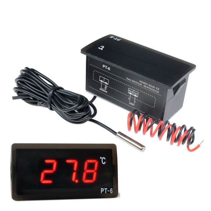 PT-6 Car Temperature Meter Digital Thermometer Hygrometer Electronic ...