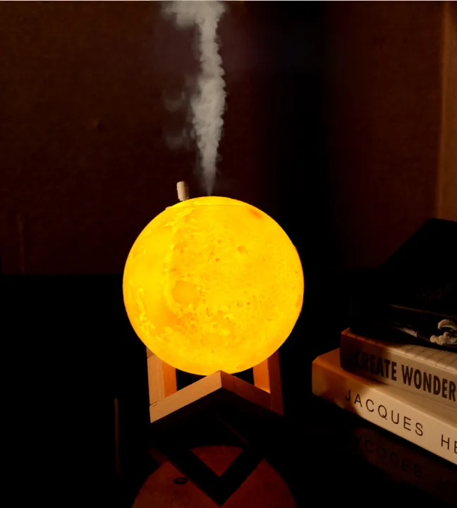 Large Capacity Touch Sensor 3D Moon Light Air Diffuser Lunar Shaped ...