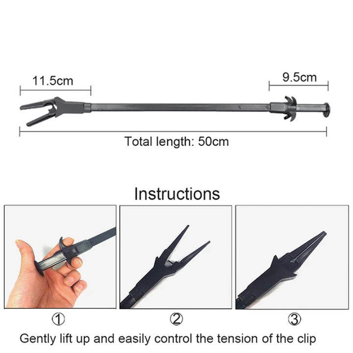 [four seasonspet] BK 50CM Plastic Pliers Fish Tank Straight Tweezer ...