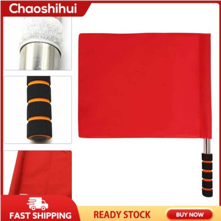 Chaoshihui 3 Pcs Banner Warning Flag Sports Flags Polyester Cotton Referee Flag Commander Flag ...
