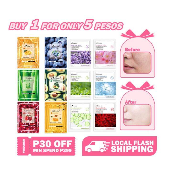 5 PESO ONLY Whitening High Quality Deep Moisturizing Sheet Fruit ...