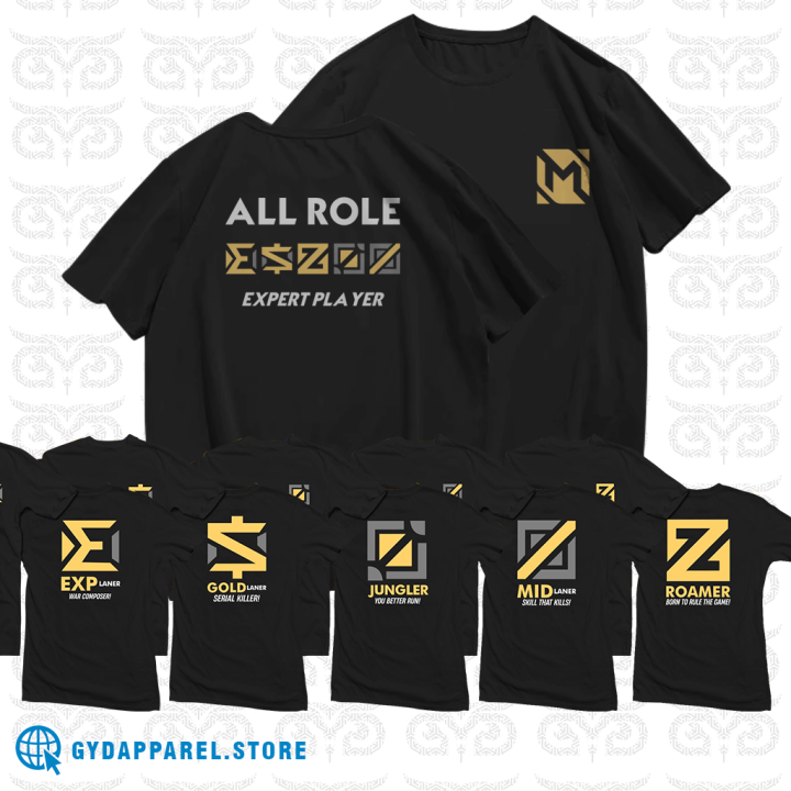 Kaos ML MLBB All Role - EXP Jungler Mid Gold Roam Lane Lanner - Pria ...
