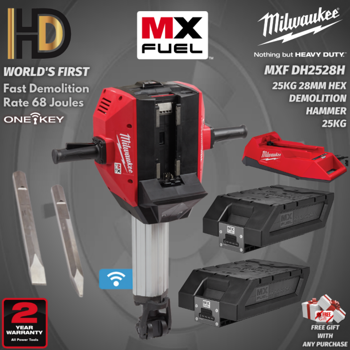 Milwaukee MX FUEL MXF DH2528H Cordless 28MM Hex Heavy Duty Demolition ...