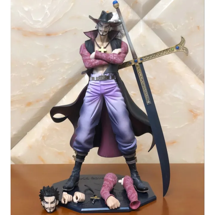 Deluxe World Government Dracule Mihawk Action Figure POP Anime Toy 10Th ...