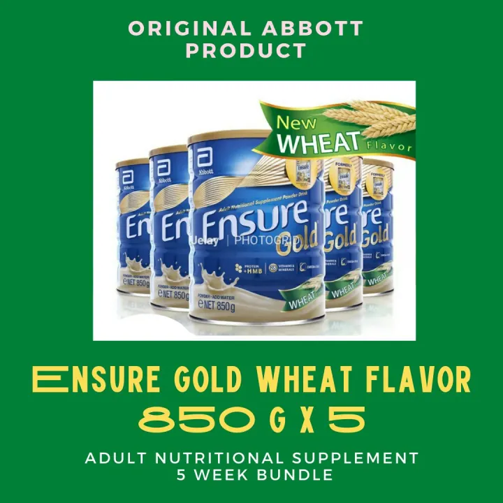 Ensure Gold HMB Wheat Flavor 850 grams ( 5 week bundle) 5 week supply ...
