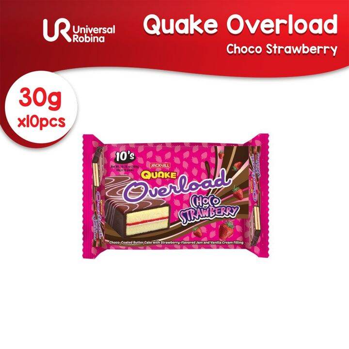 【Food】 Quake Overload Choco Strawberry (30g x 10) | Lazada PH