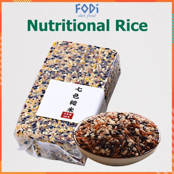 Nutritious brown rice 5 ingredients Black rice Red rice Brown rice ...