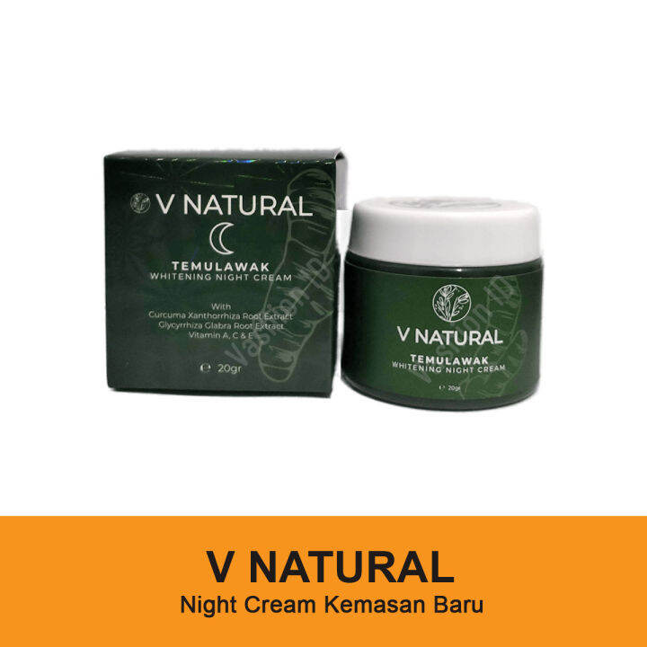 V Natural Temulawak Night Cream / Cream Malam Temulawak V Natural ...