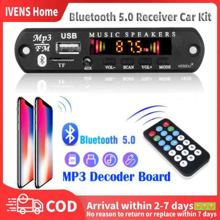 12V MP3 Player Decoder Board Wireless MP3 Player amplifier Bluetooth 5. ...