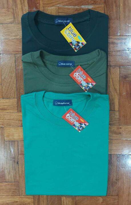 Original Blue Corner Round neck T-shirt Plain Unisex XS to 5XL Emerald ...