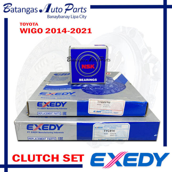 GENUINE EXEDY CLUTCH SET TOYOTA WIGO 2014-2021 (CLUTCH COVER/CLUTCH ...