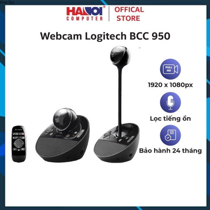 Webcam Logitech BCC 950, tích hợp mic và loa cho phép đàm thoại trong ...