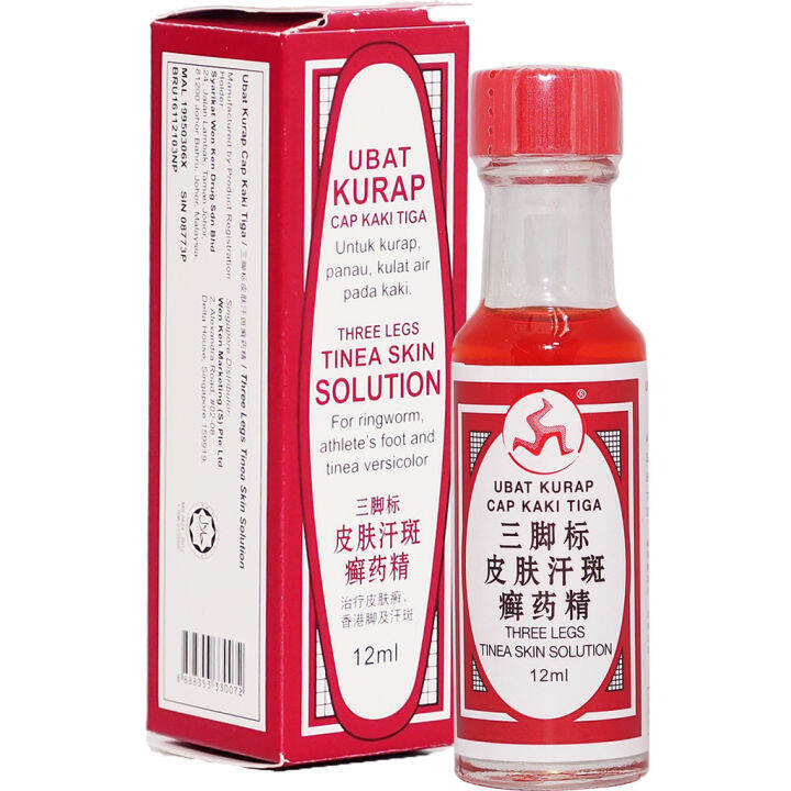 Three Legs Tinea Skin Solution ( 12ml ) | Lazada