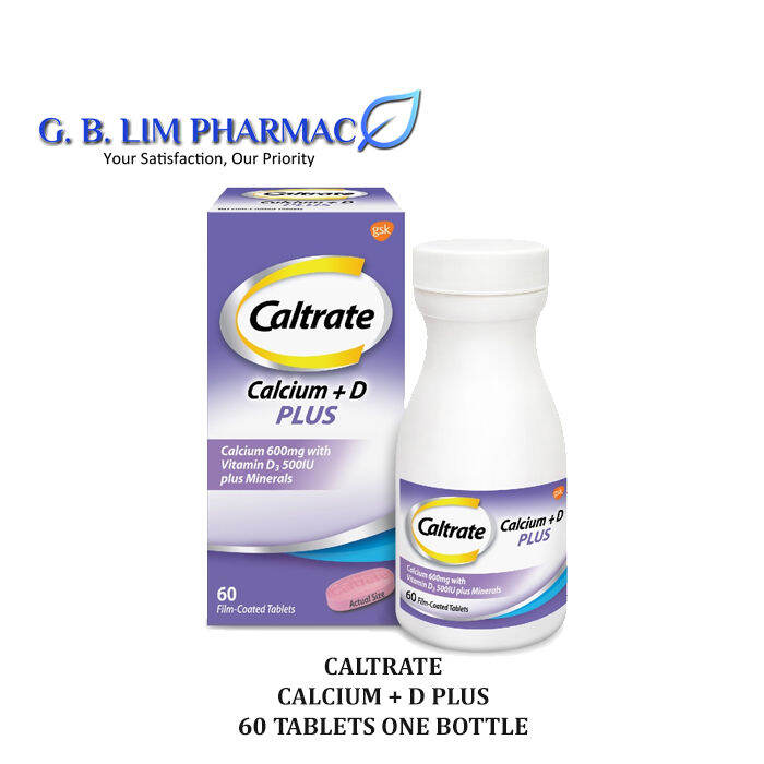Caltrate Calcium D Plus 60 Tablets One Bottle Exp 30 June 2024