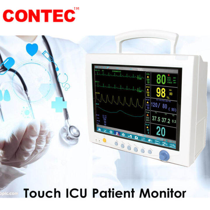 CONTEC CMS7000Plus ICU Vital Signs Patient Monitor 12.1" Touch Digital ...