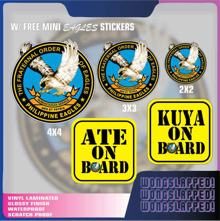 TFOE-PHILIPPINE EAGLES VINYL LAMINATED STICKERS HOLOGRAM OR GLOSSY ...