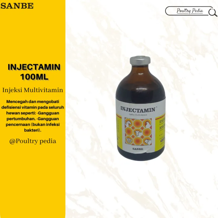 INJECTAMIN 100 ml SANBE - Multivitamin Lengkap Hewan Produktifitas ...