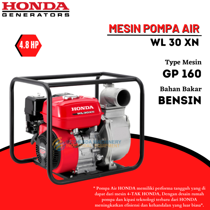 mesin pompa air irigasi honda WL 30 XN bensin | Lazada Indonesia