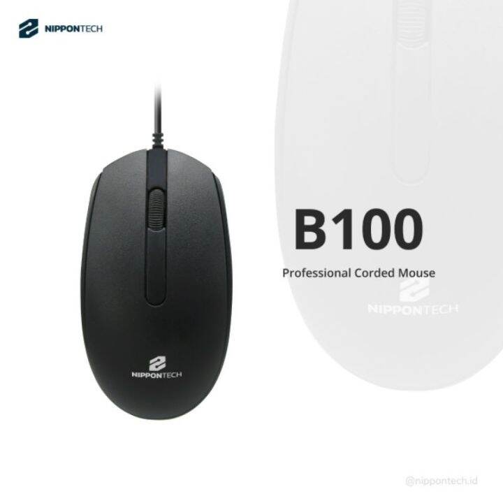 Mouse Wired Nippontech B100 - Panjang Kabel 1 Meter / Mouse B100 ...