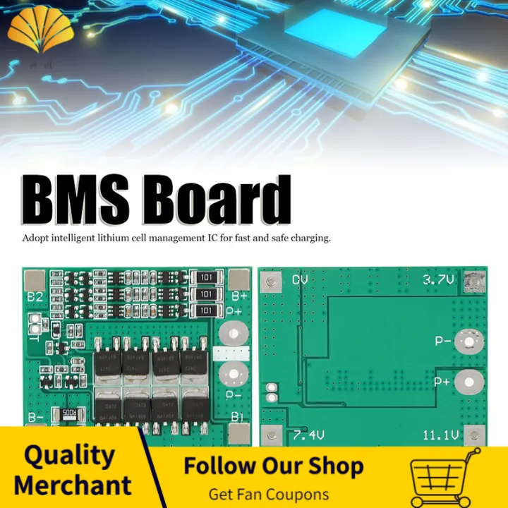 3S 12V 40A Lithium Battery Protection Board BMS PCB Board with Balance ...