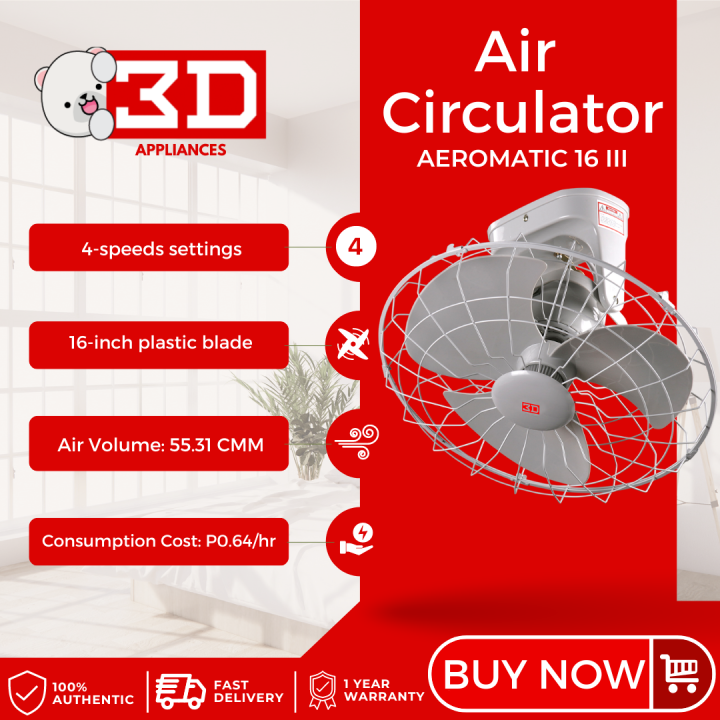 3D RF40A3 Aeromatic 16' III Ceiling Fan | Lazada PH