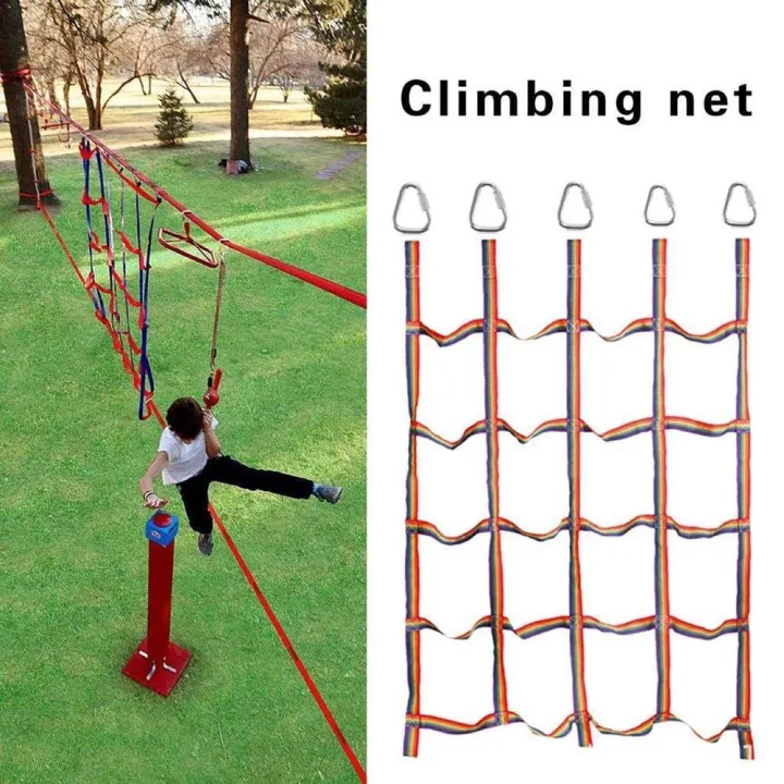 Outdoor Children Climbing Net Rainbow Rion Net Physical Child Step ...