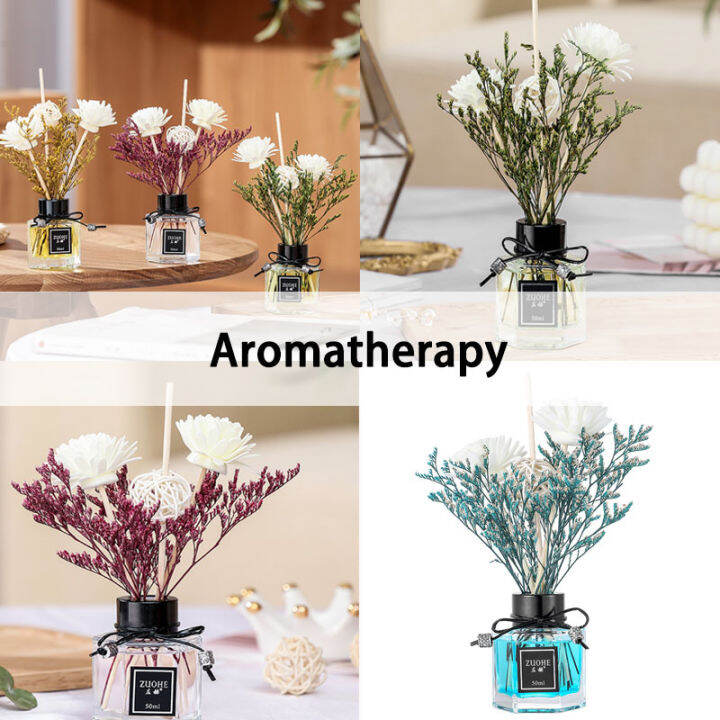 Aromatherapy Reed Diffuser Room perfume Home Air Freshener Home Fragrance Bedroom Bathroom ...