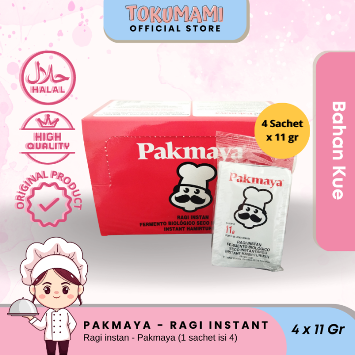 Tokumami - Pakmaya Ragi Instant/ Ragi donat/ Yeast (4x11Gr) | Lazada Indonesia
