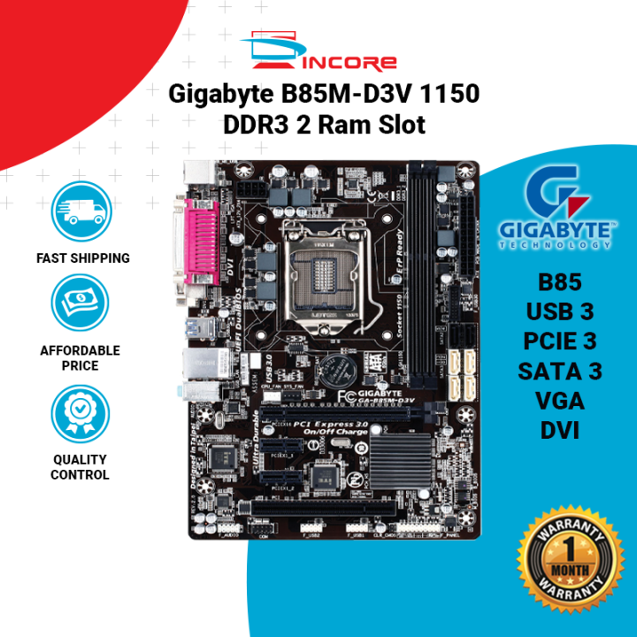 Asus / Gigabyte B85 Socket 1150 DDR3 Intel B85M Motherboard B85M-D3V ...