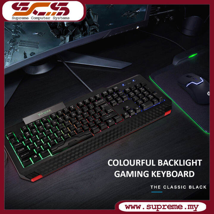 WESDAR MK4 RGB LED light Gaming Keyboard | Lazada