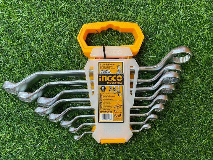 Ingco 8pcs Offset Ring Spanner Set 6-22mm HKSPA3088 | Lazada PH