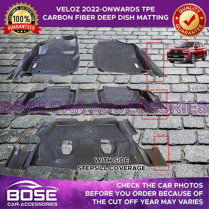 TPE / Carbon Fiber Deep Dish for Toyota Veloz 2022 ONWARDS Model Deep ...