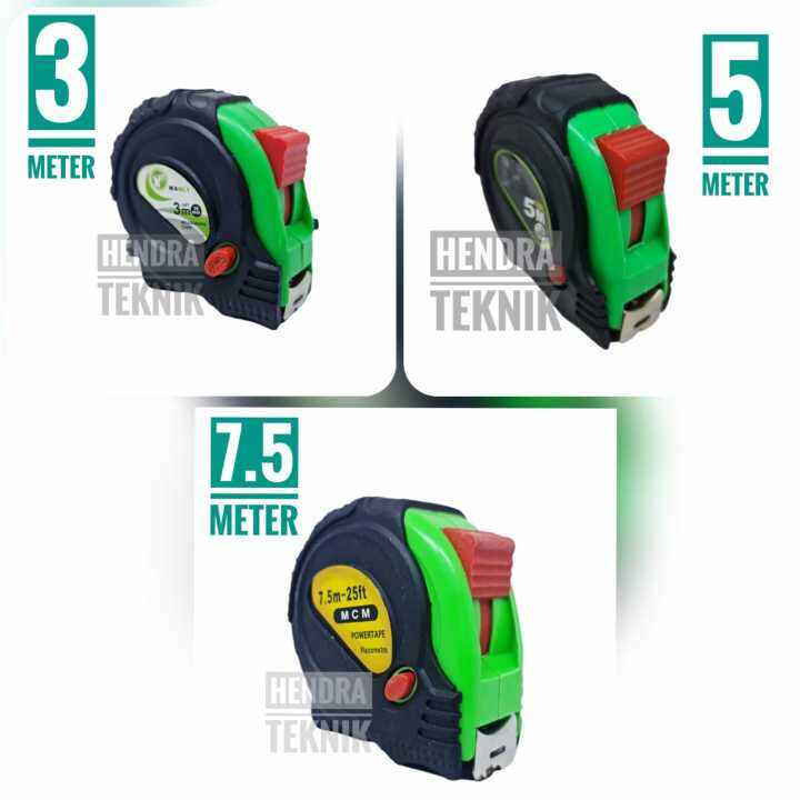 METERAN ROL 3M 5M 7,5M LAPIS KARET ROL METER 3 MTR 5 METER 7.5 METER ...